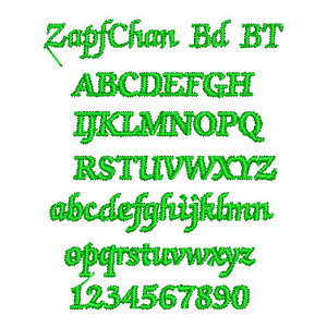 Quickly Embroidery Digitizing, Digitizing Fonts, Stock Fonts