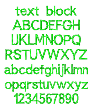 Quickly Embroidery Digitizing, Digitizing Fonts, Stock Fonts